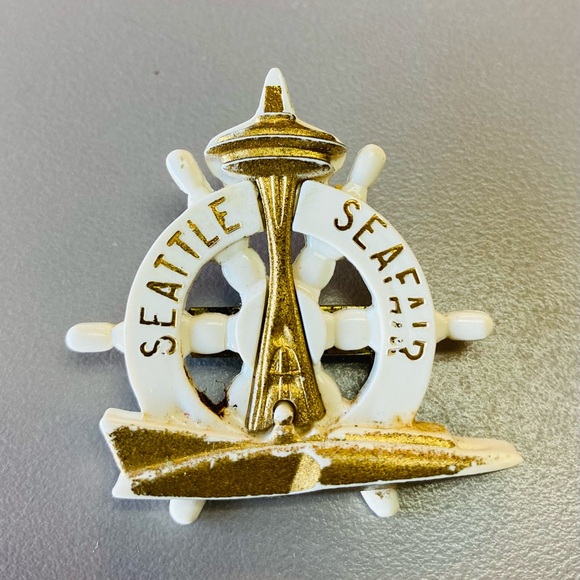 Jewelry | 1966 Seattle Seafair Hydroplane Boat Space Needle Plastic Pin ...